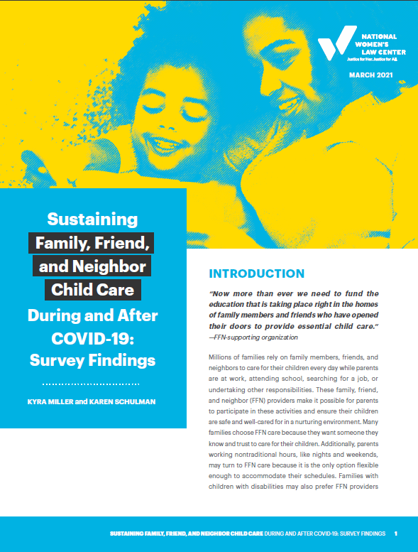 Sustaining Family, Friend, and Neighbor Child Care During and After ...